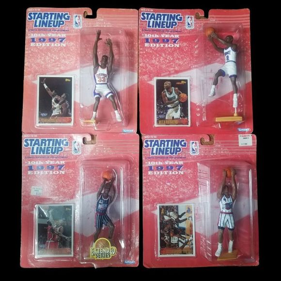 Topps | Other | Lot Of4 Nba 997 Starting Lineup Action Figures With ...